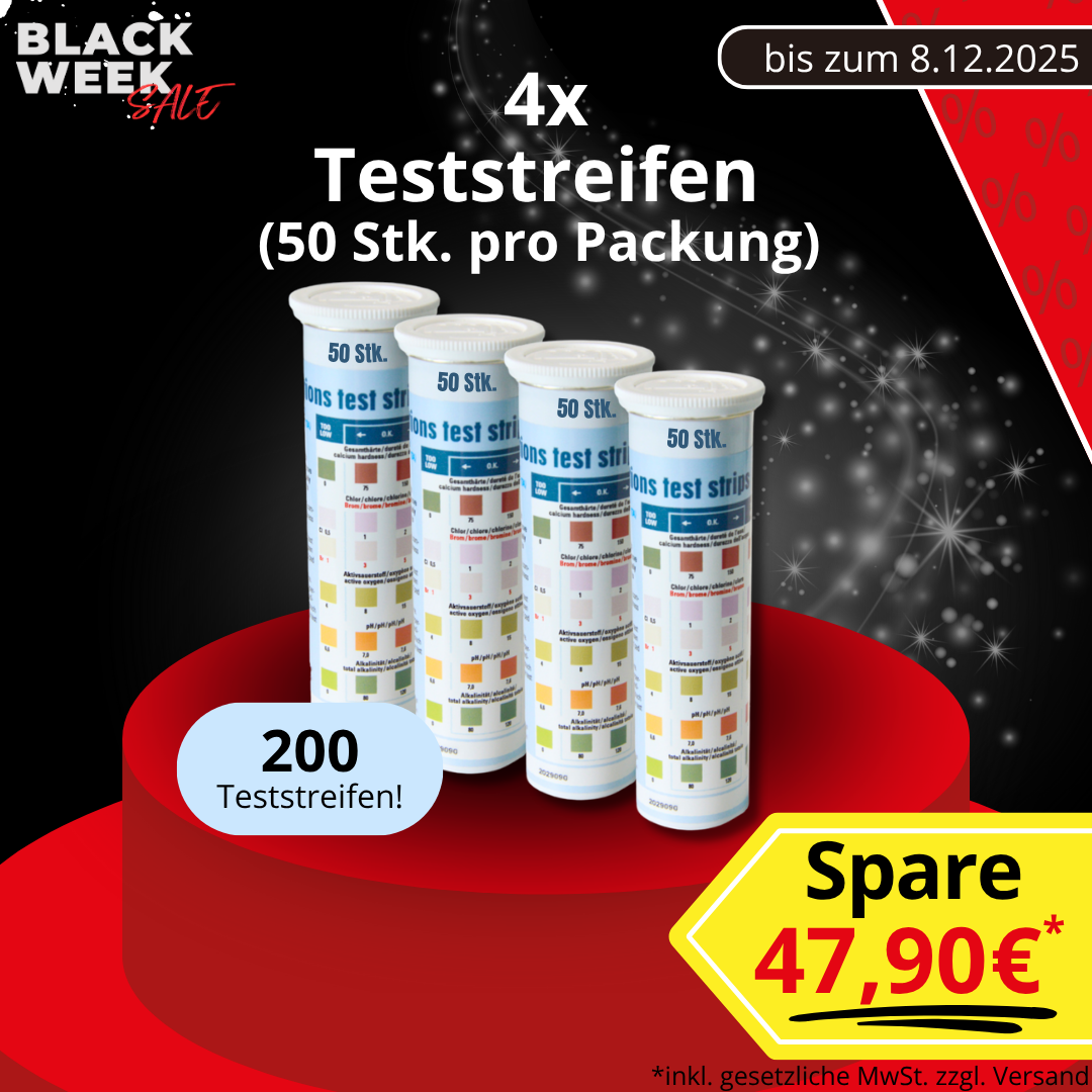 BLACK WEEK | 4er Spar-Set SpaTime 5-fach Wasser Teststreifen 50 Stück